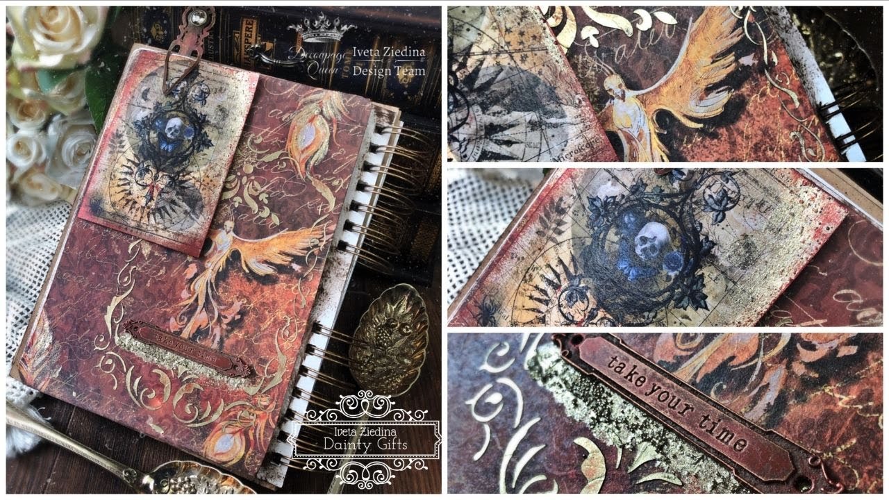 Art Journal Page with Rice & Scrapbook paper - YouTube