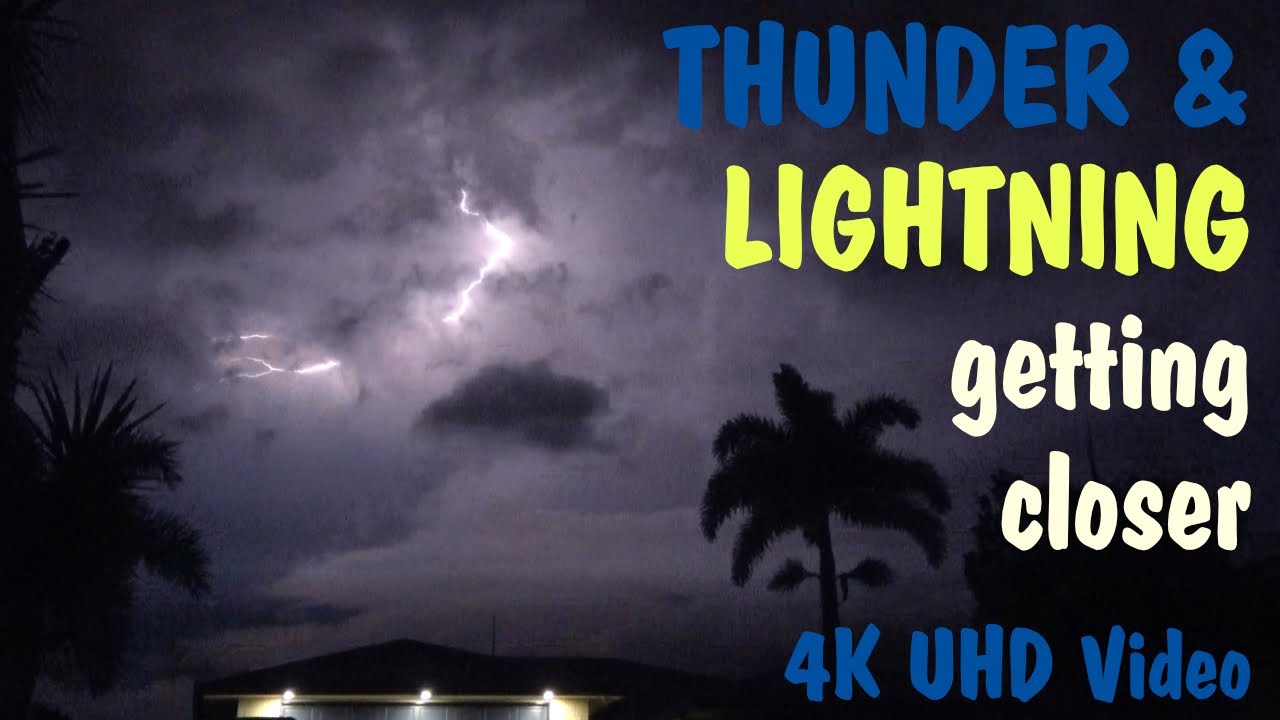 Thunder and Lightning Over The Suburbs | Storm Approaches Over 8 ...