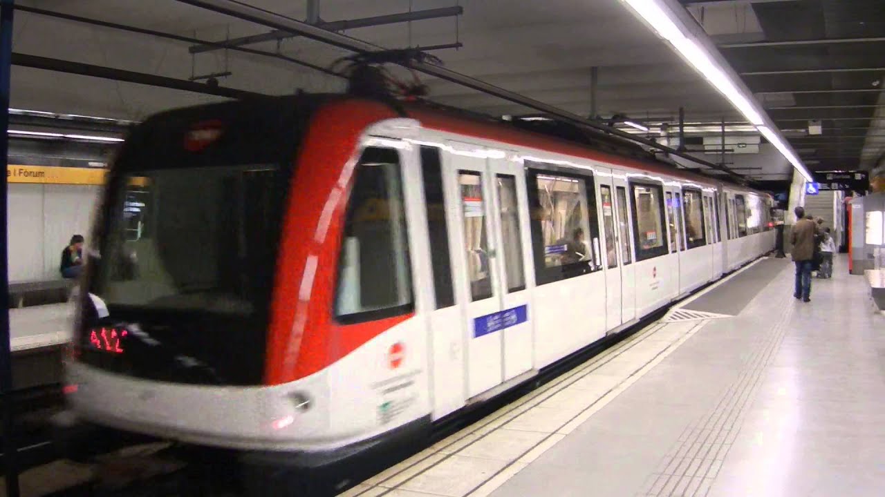 Metro Barcelona TMB L4 El Maresme-Fòrum Alstom serie 9000 - YouTube