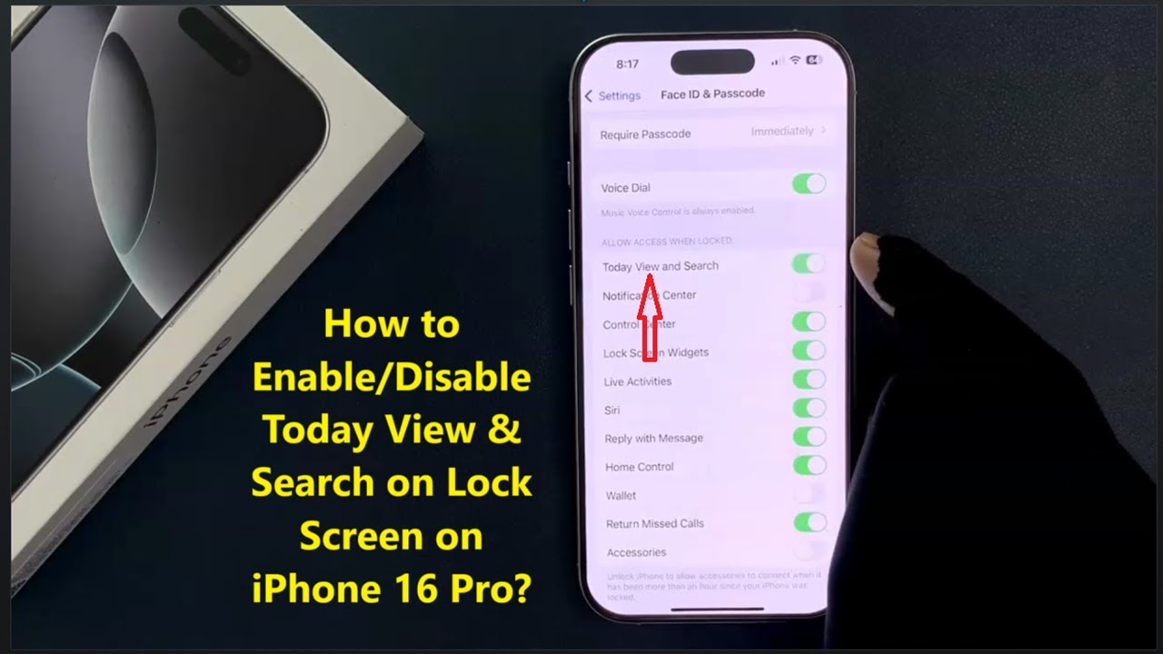 How to Enable/Disable Today View & Search on Lock Screen on iPhone 16 ...
