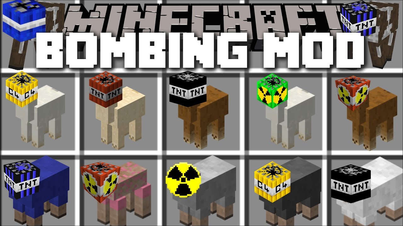 Minecraft BOMBING MOD / FIGHT AND KILL ALL EVIL MOBS WITH YOUR RABBIT ...