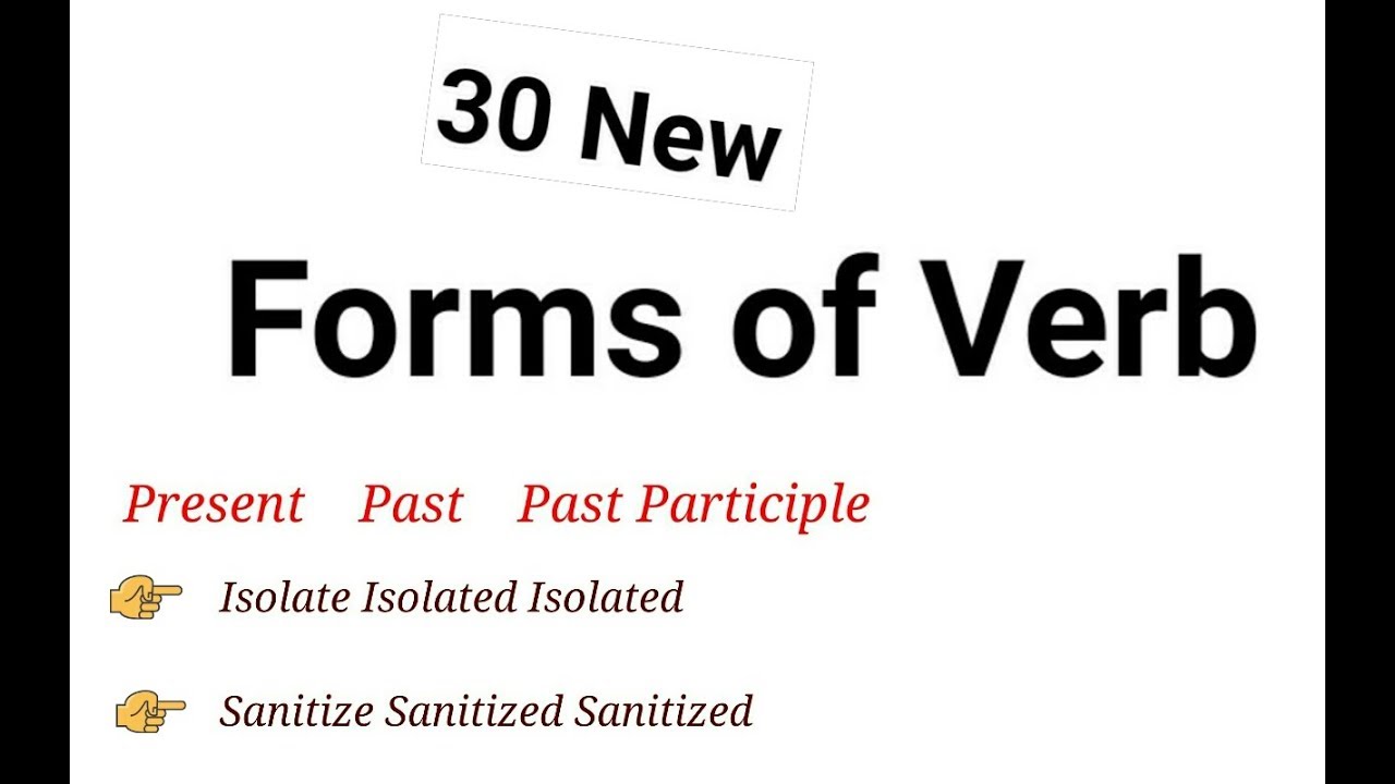 New forms of verb | Regular verbs in English - YouTube