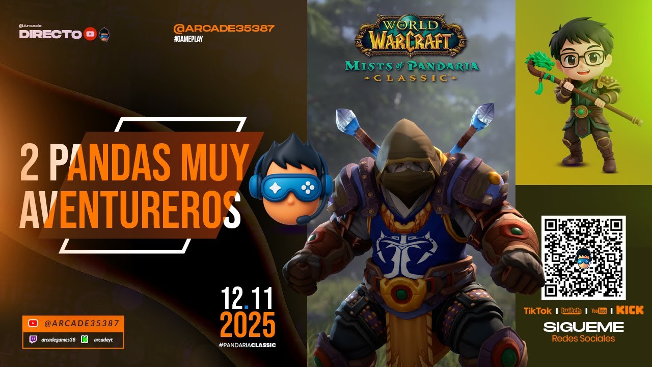 🔴2 pandas muy aventureros!! ‬| ⛩WoW MoP Classic 🐼 l ARCADE 🎮 - YouTube