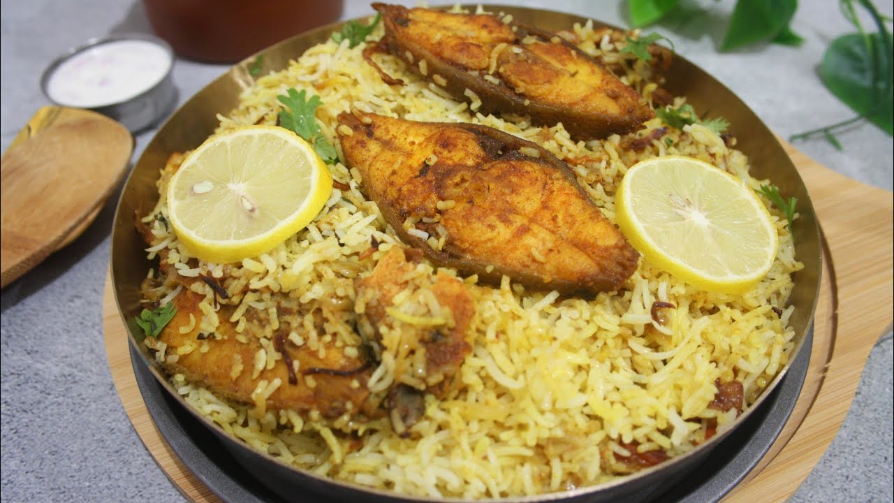 Indian fish biryani recipe | Fish biriyani | Pomfret biriyani recipe ...