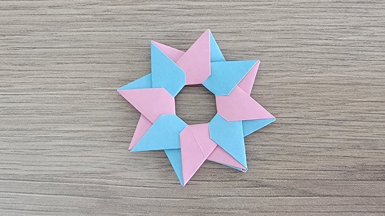how to make origami 8 pointed Robin star #christmas - YouTube