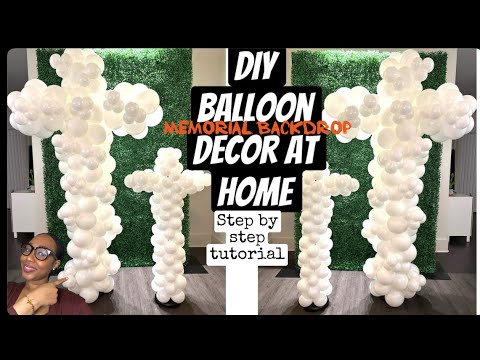 DIY balloon decor at home| Easter backdrop easy tutorial - YouTube