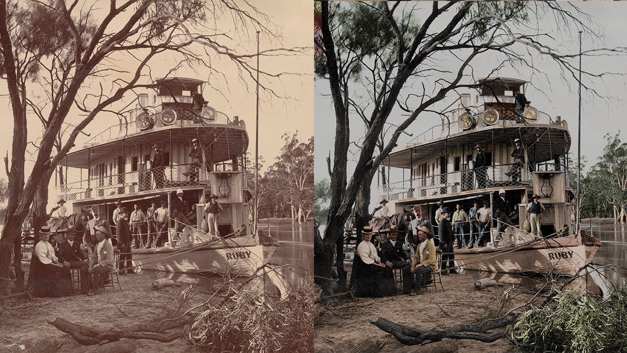 Colourisation: "S.S. Ruby", John William Lindt, 1890 - YouTube