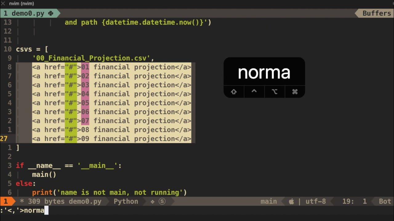 Vim Macro for repetitive tasks - YouTube