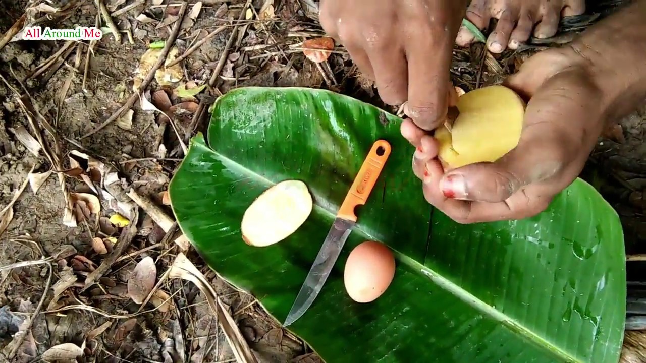 Awesome Potato Egg Recipe Primitive Style Cooking - YouTube