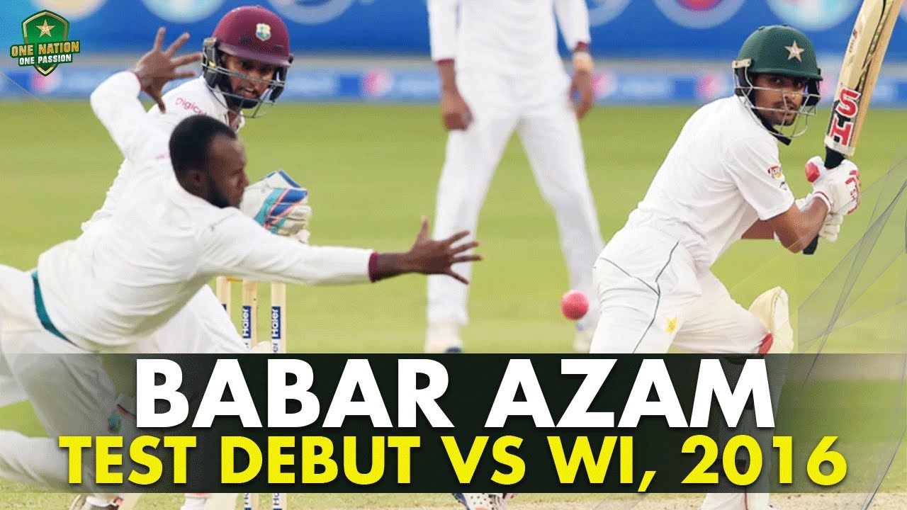 Throwback to 2016: Babar Azam's Debut Test Match vs West Indies | 1st ...