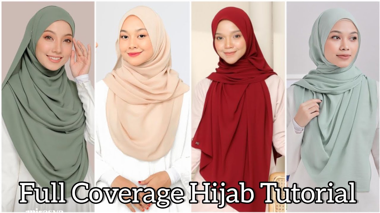 Simple And Easy Full Coverage Hijab Tutorial । Everyday Simple Hijab ...
