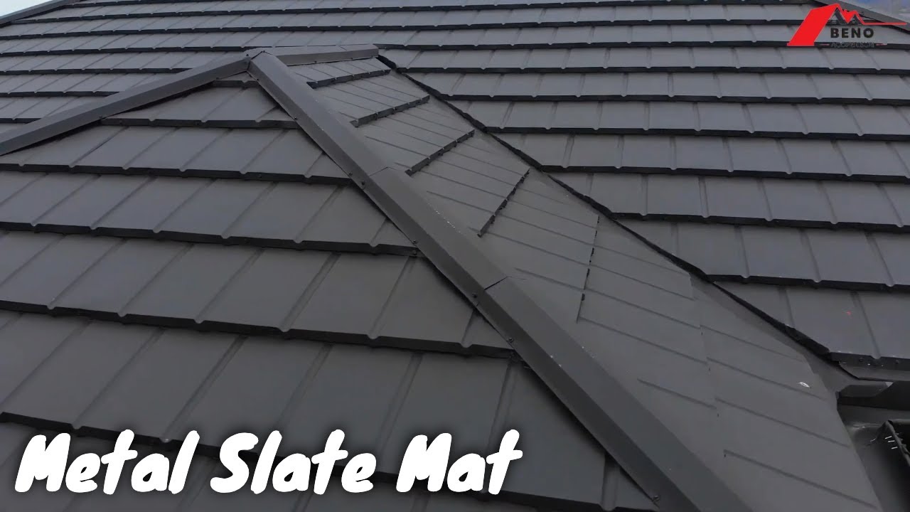 Tabla Modulara NOVATIK Metal Slate 9005 Mat | Beno Acoperisuri - YouTube