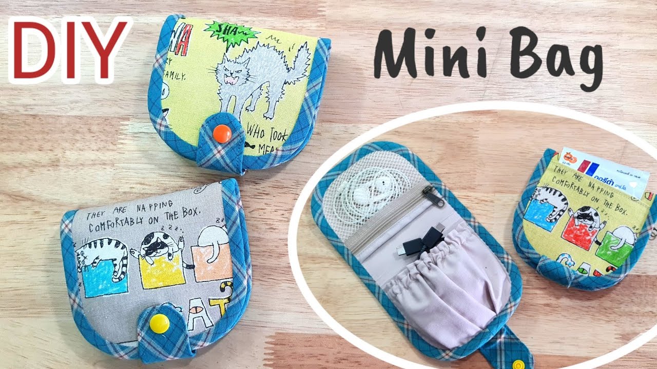 EP103 DIY Mini Bag | Pouch bag tutorial - YouTube