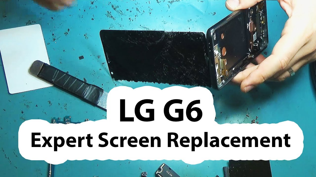 LG G6 phone LCD Digitizer screen replacement by repair shop - YouTube