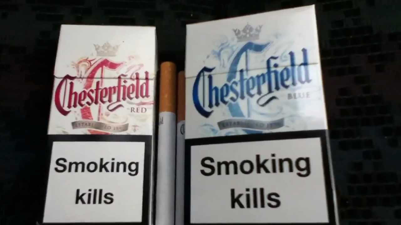 Chesterfield Red and Blue side by side cigarette packs - YouTube