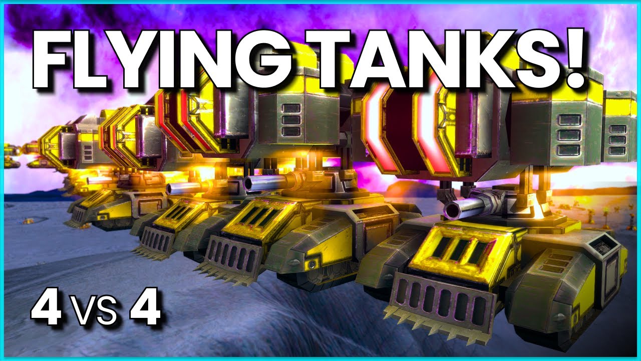 Can Yanami's flying tanks save them from Autopilot? - 4v4 Beyond All Reason Cast - YouTube