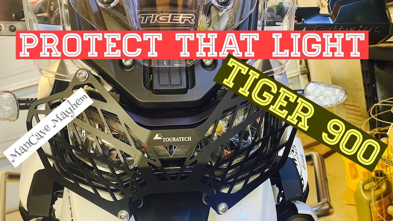 Touratech headlight guard for 2022 Triumph Tiger 900 - YouTube