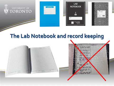 The Lab Notebook and Record Keeping - YouTube