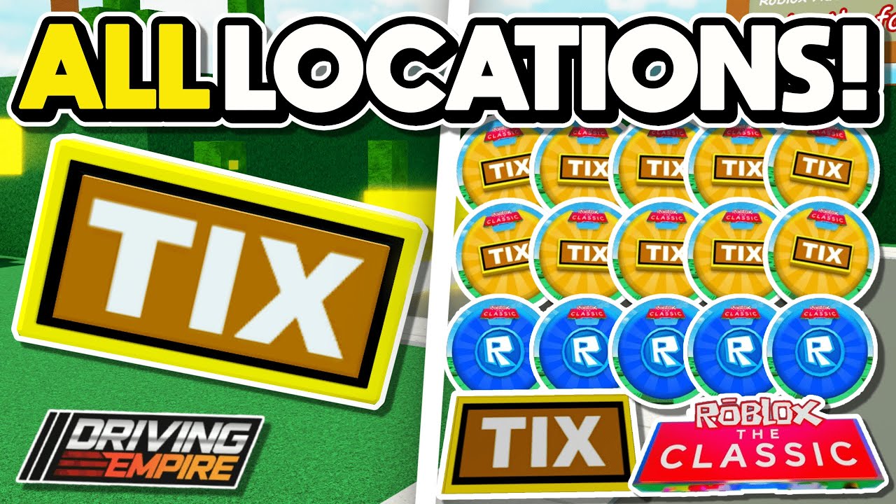 HOW TO GET *ALL 10 TIX LOCATIONS* in Driving Empire!! | ROBLOX CLASSIC ...