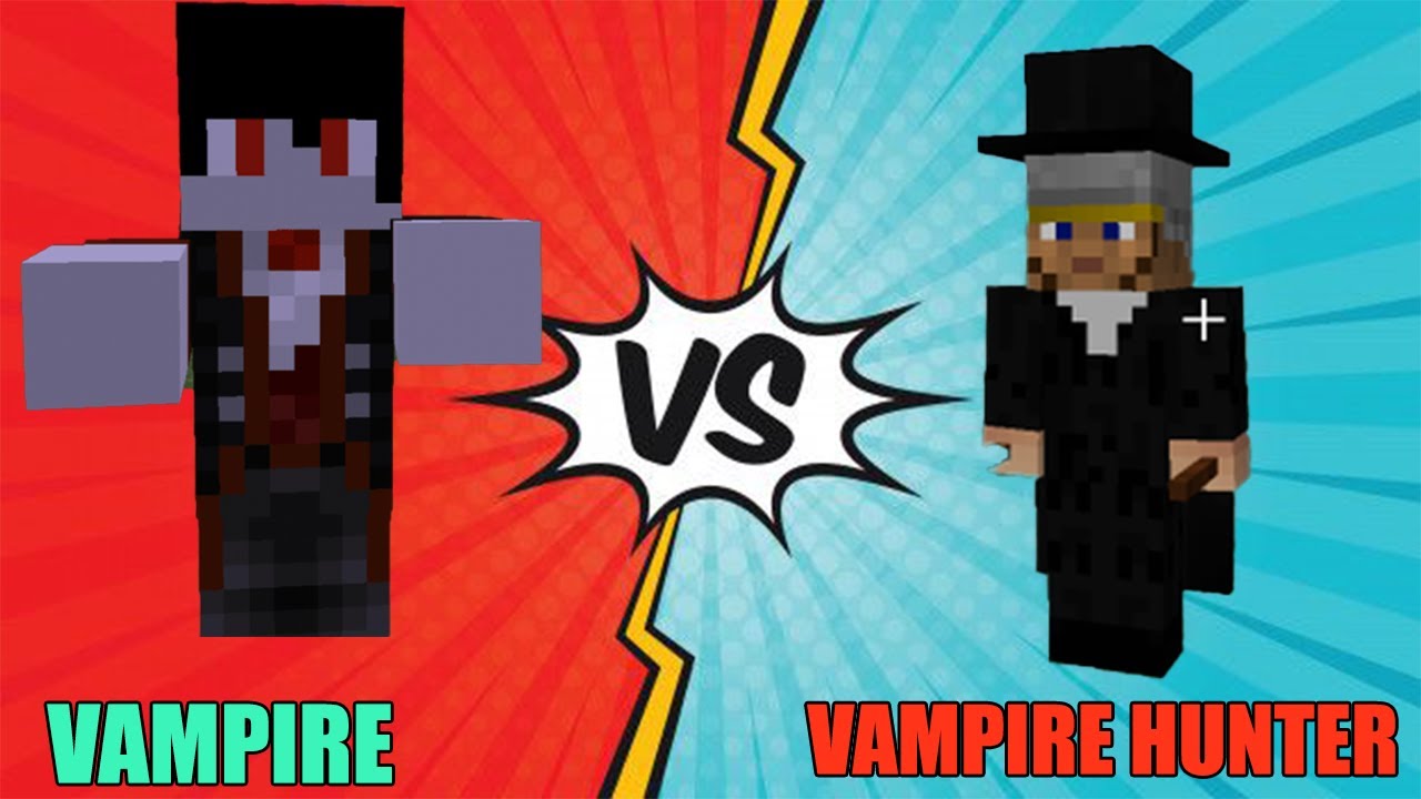 VAMPIRE VS VAMPIRE HUNTER FIGHT IN MINECRAFT|MINECRAFT MOB BATTLE ...