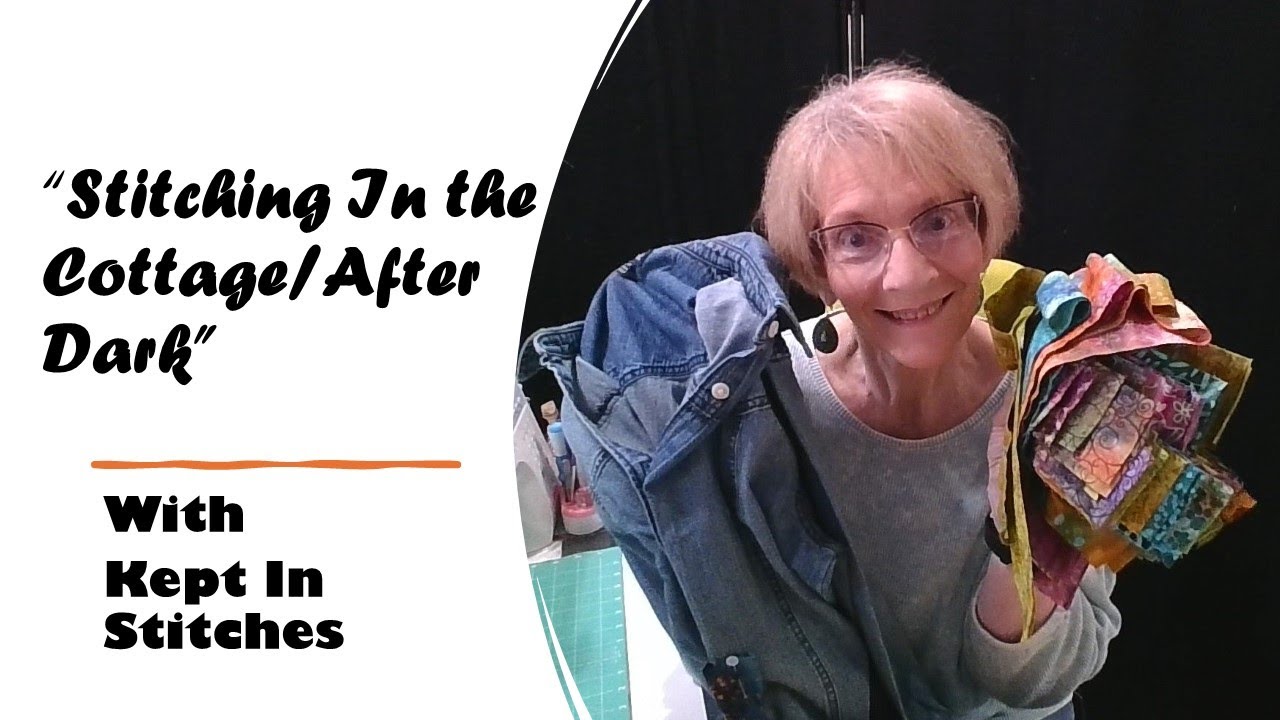 "Stitching In the Cottage/After Dark" - Slow Stitch Denim Make Over!! # ...