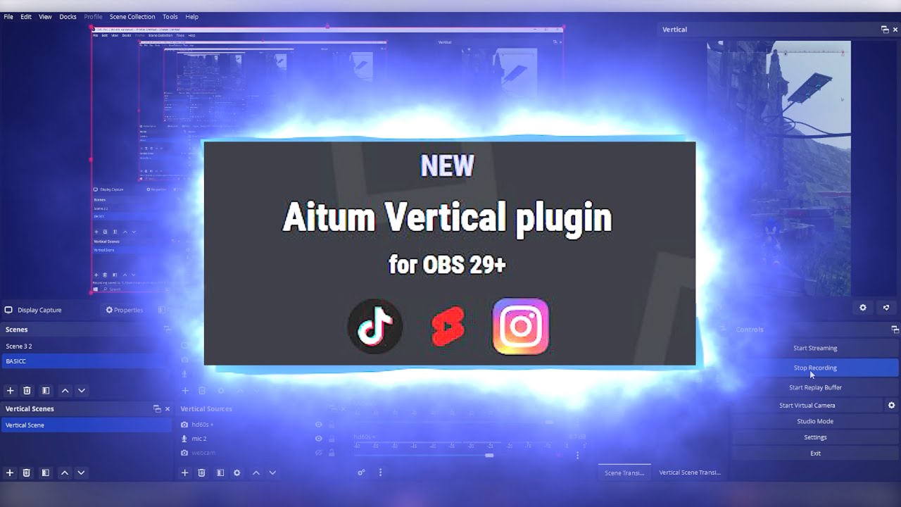 Aitum Vertical OBS Plugin - No Replay Buffer FIX - YouTube