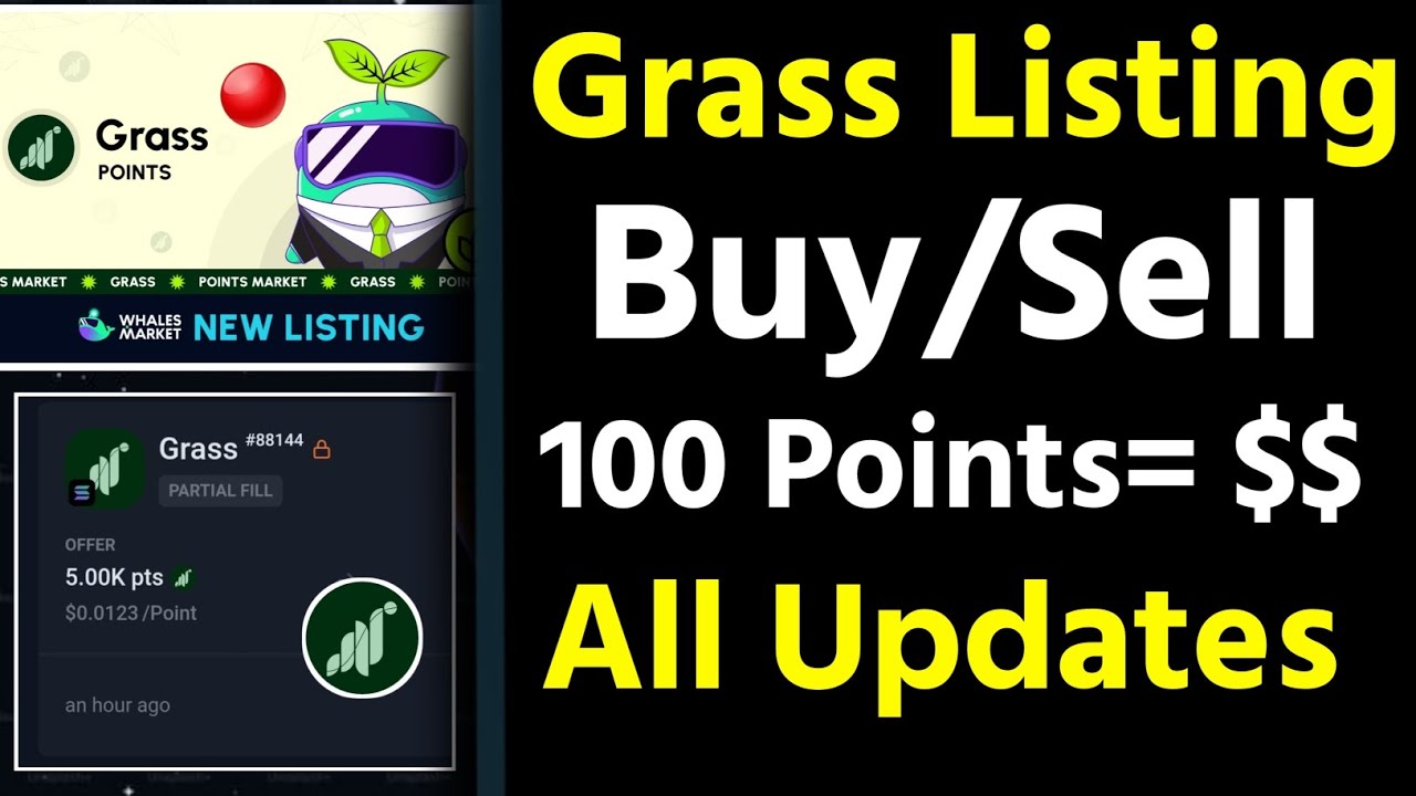 Grass Listing Live in Whales Market || Grass Points Value || Grass New ...
