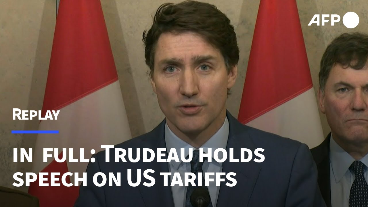 IN FULL: Trudeau holds press conference following US tariff ...
