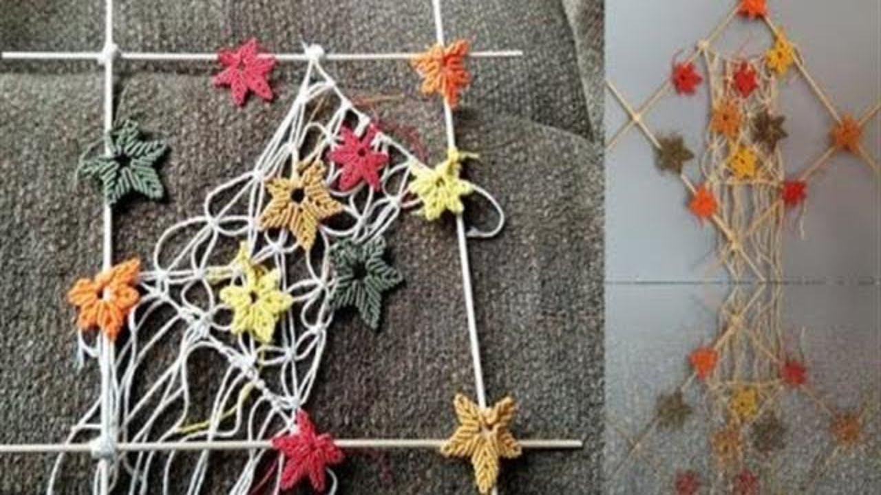DIY - How to make a macrame Leaves Wall Hanging | Macrame "Autumn ...
