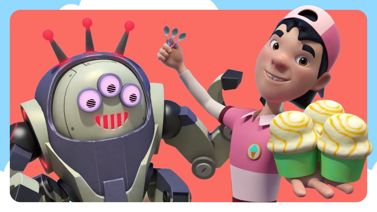 Alien Robots + Sammy’s Sorbet 👽🍦 | Cartoon Treehouse | Rusty Rivets ...