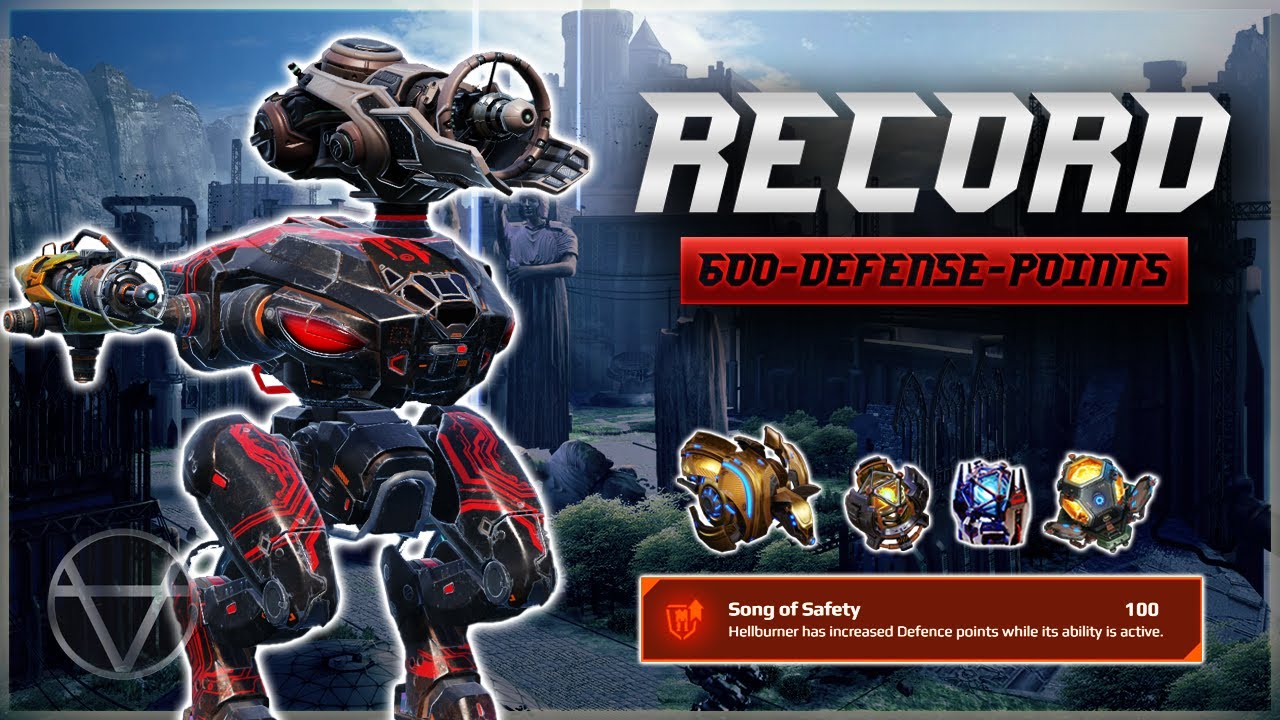 [WR] 🔥 WORLD RECORD? +600 Defense Points HELLBURNER w/ Armadillo – Mk3 Gameplay | War Robots ...