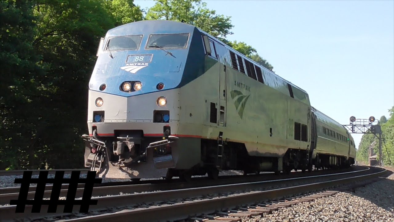 Amtrak Genesis P42DC #88 at CP MG with PRR Signal Tower and Bridges ...