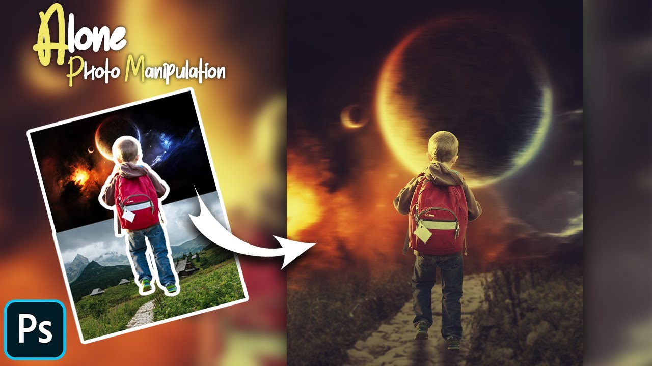 Alone - Cinematic Photo Manipulation Tutorial for beginners ( Photoshop ) - YouTube