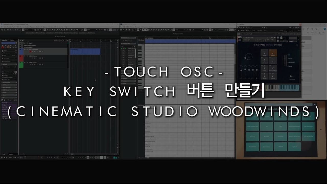 TOUCH OSC / KEY SWITCH 버튼 만들기 / CINEMATIC STUDIO WOODWINDS / 패드 활용 TIP ...