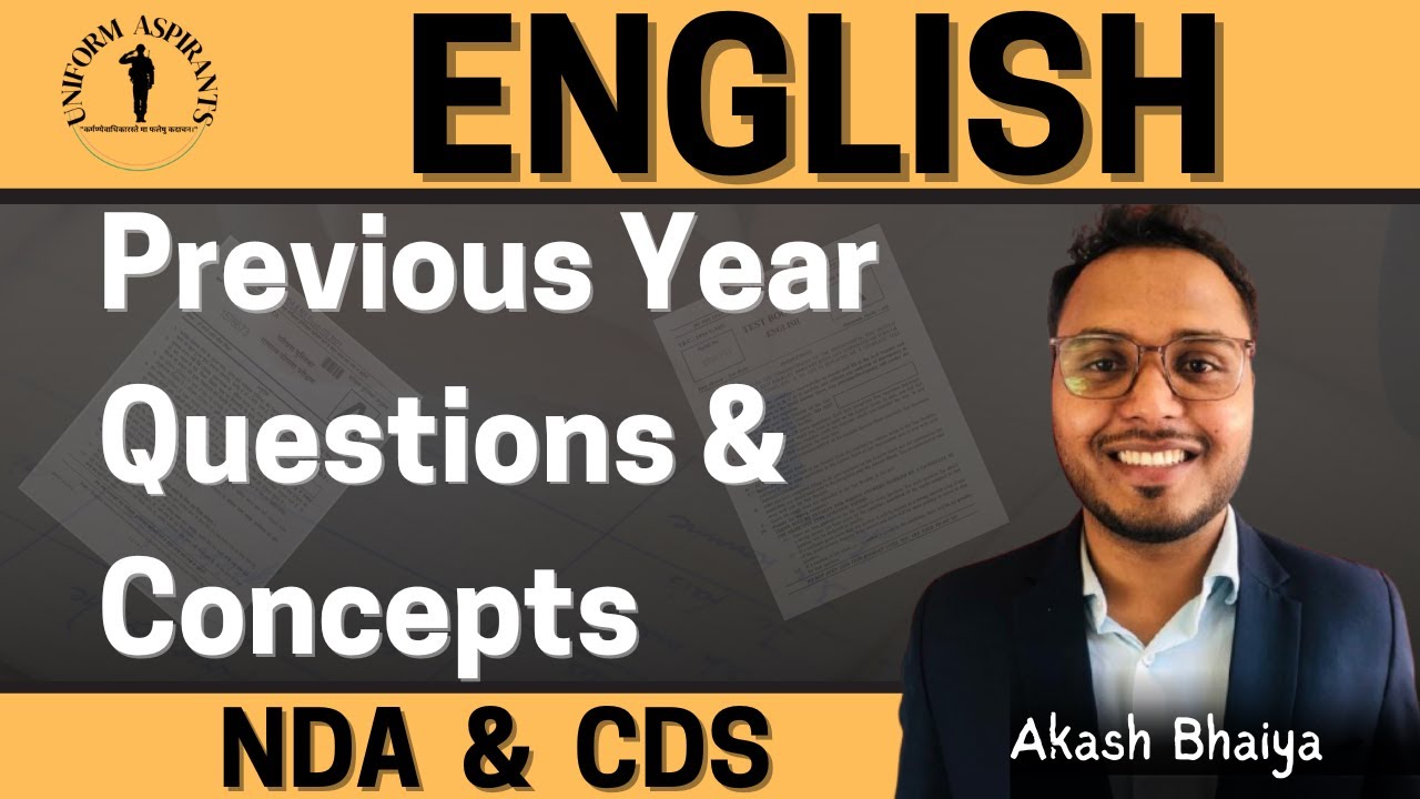 📚 English - Learning through PYQ | NDA / CDS Exam - YouTube