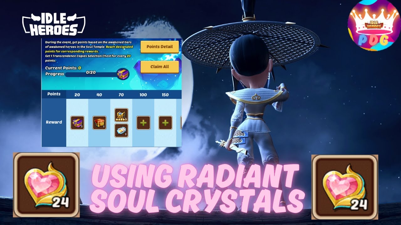 Using our Radiant Soul Crystals on the Event Idle Heroes - YouTube