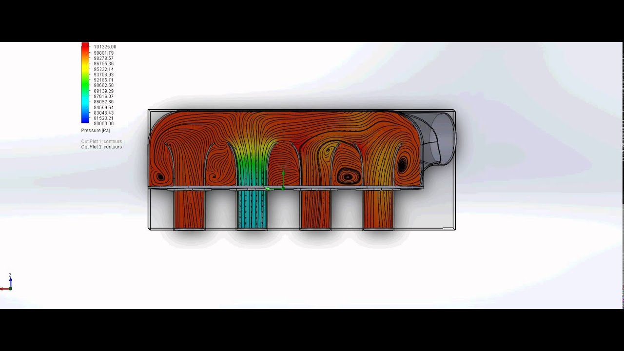 SolidWorks Transient Analysis of a 4 Cylinder Intake Manifold - YouTube
