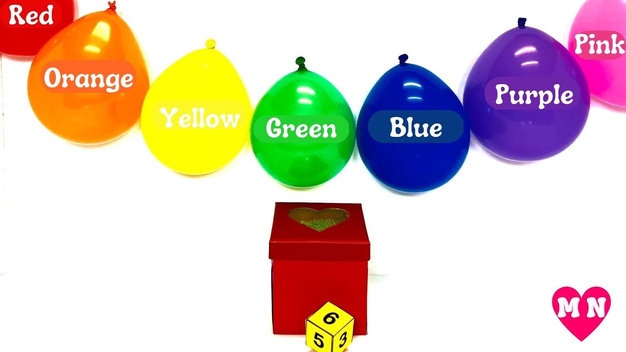 Learn and play with Balloons, colors and mysterious Box Challenge ...