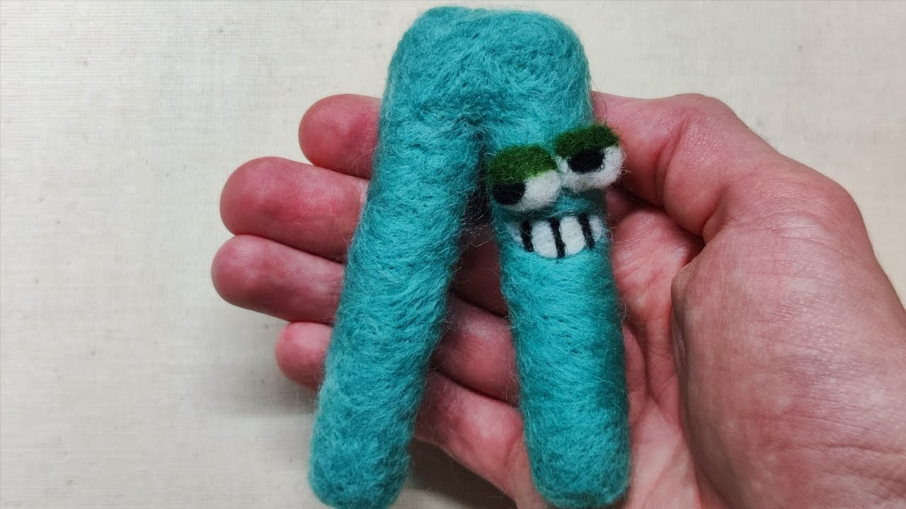 [ASMR] Russian Alphabet Lore Л Needlefelt Wool Art - YouTube