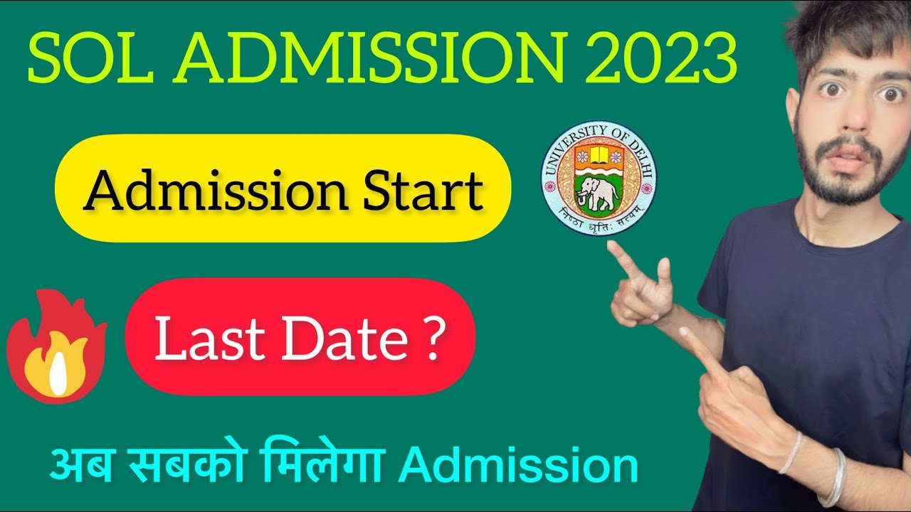 SOL Admission 2023 Big Update 😱| DU SOL New Admission Update 2023-24 | SOL Admission Process ...