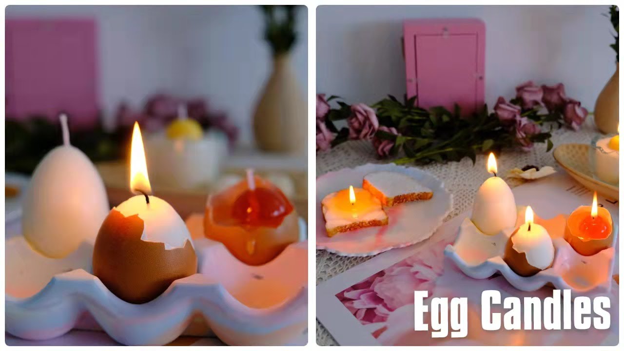 How to Make Candles with Egg Shell / Egg Candle Making in Five Ways ...