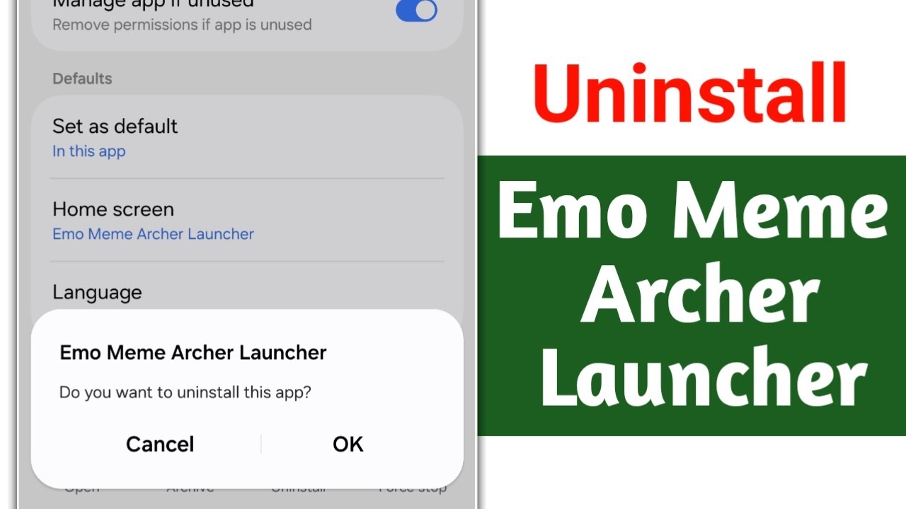 How to Uninstall Emo Meme Archer Launcher || Delete Emo Meme Archer ...