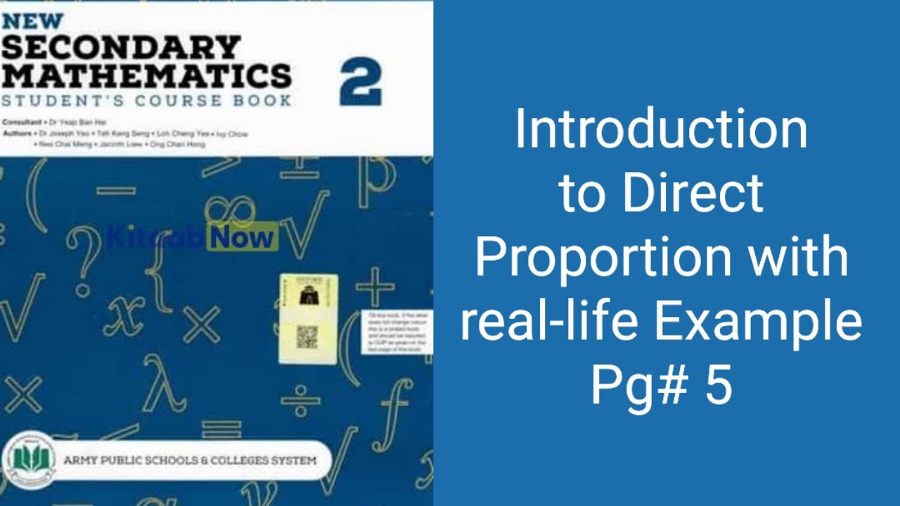 introduction to Direct Proportion Secondary Math book 2 class7 - YouTube