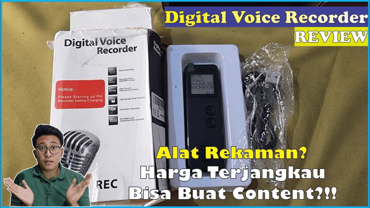 Alat Perekam Suara Mini Review Digital Voice Recorder #review #tutorial ...