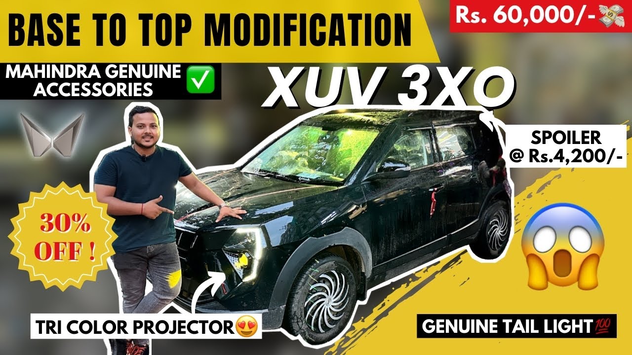 MAHINDRA XUV 3XO MODIFIED || Mx1 से Ax5 3xo Base to top Modification ...