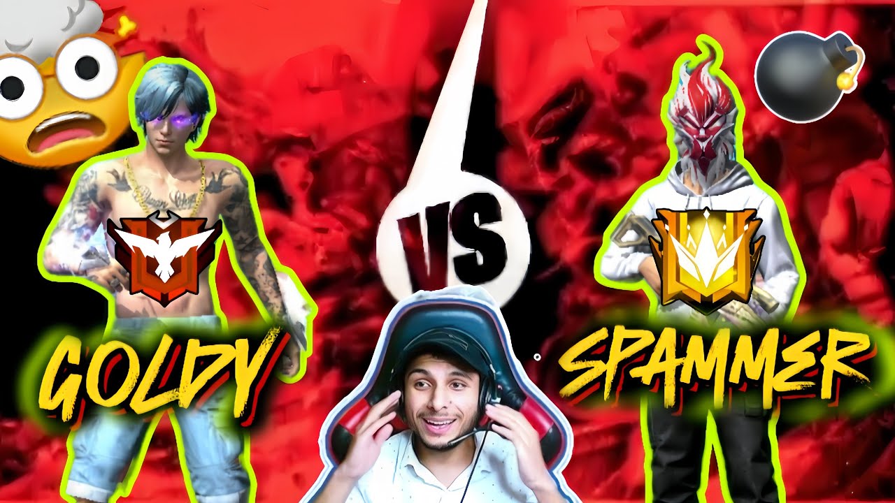 Goldy 👽 VS Spammer ☠️ || 1vs1 custom with grenade player || Free Fire ...