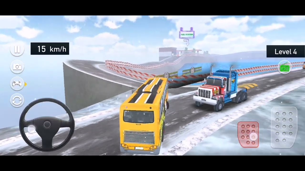 most realistic reskey road bus driving| offroad bus dangerous driving ...