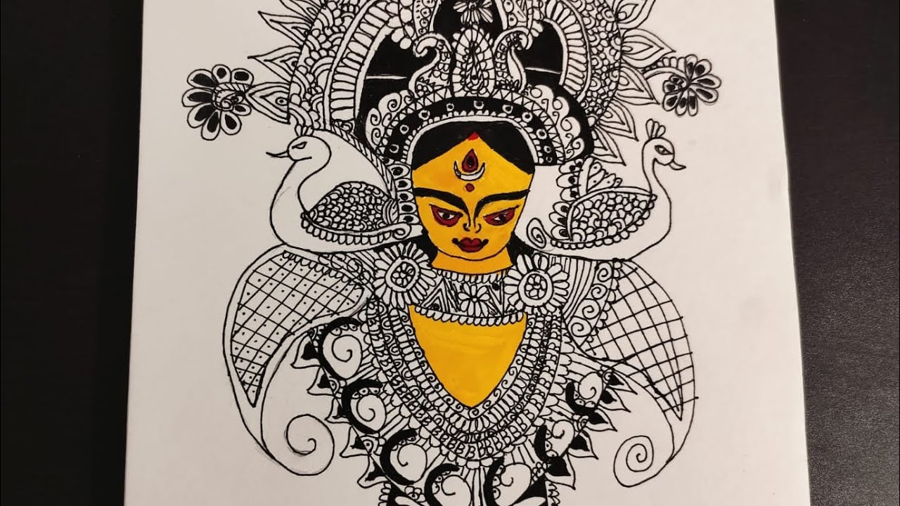 Navratri Special Durga Mata Mandala art | Mandala art | Durga Mata ...