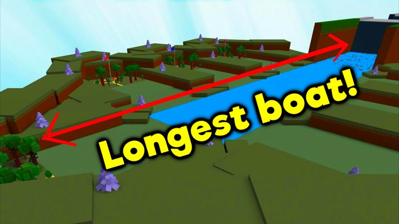 How To Make The Longest Boat (Longer Than Build Area!!) - Build a Boat ...