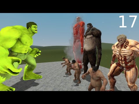 HULK VS ATTACK ON TITAN in Garry's Mod!